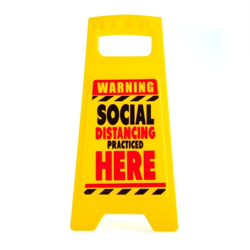Desk Warning Sign Social Distancing