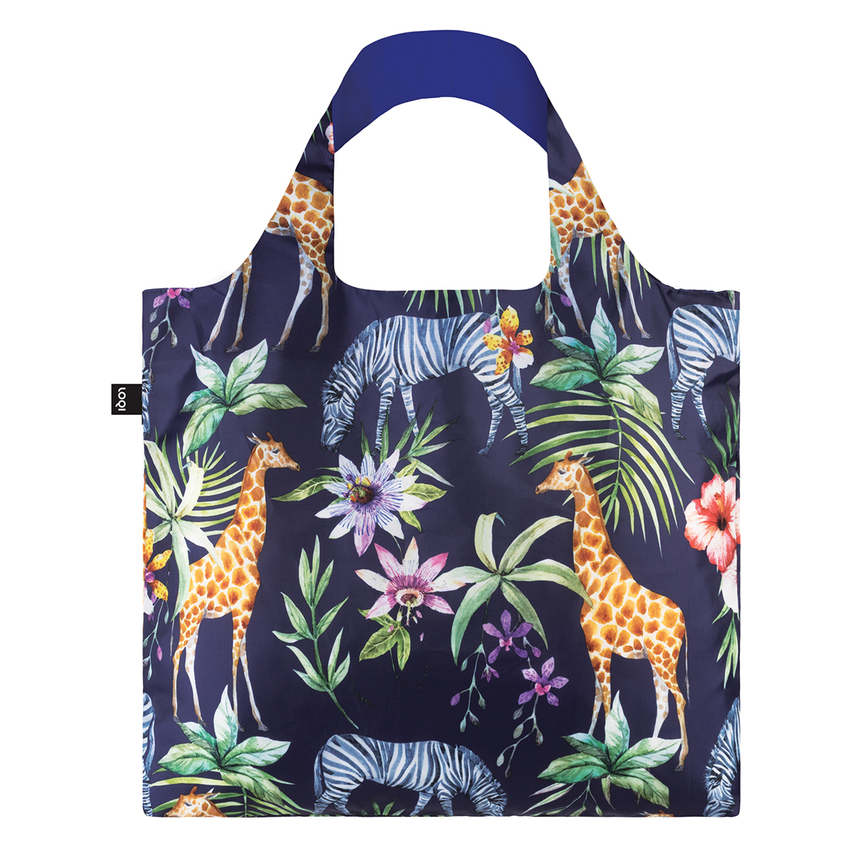 LOQI Reusable Shopping Bag Wild Collection - Wild Zebras